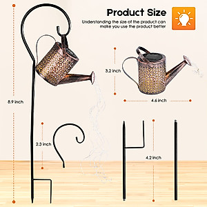 Cullaby Solar Garden Lights Outdoor Solar Powered Waterproof - Lifetime Replacement - Decorative Kettle Art Light Waterproof IP55 with Installed Light String