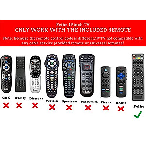 Feihe 19 Inch TV, LED Widescreen TV with Digital ATSC Tuners HDMI/VGA/AV/USB, 19 Inch Flat Screen TV with Built in Dual Speakers for Kitchen and RV Camper