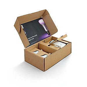 Philips Hue White and Color Ambiance A19 60W Equivalent Smart Bulb Starter Kit (Compatible with Amazon Alexa Apple HomeKit and Google Assistant)