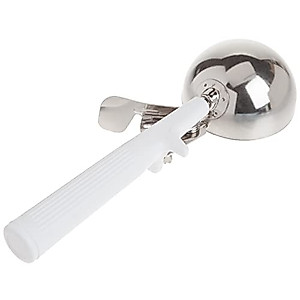 Winco ICOP-6 Ice Cream Disher with White Handle, Size 6, 5.5 ounces, Stainless Steel