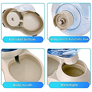 Automatic Cat Water Dispenser with Pet Food Mat for Small Medium Dog Pets Puppy Kitten Big Capacity 1.5 Gallon