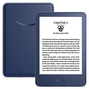 International Version - Kindle (2022 release) – The lightest and most compact Kindle, now with a 6” 300 ppi high-resolution display, and 2x the storage - Denim