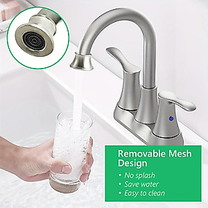 Faucet Aerator for Shower Bathroom Kitchen Faucet Parts Compatible with Moen 116618BN, High Flow Sink Aerator Replacement, 2.2 Gallon Per Minute, Finish Brushed Nickel