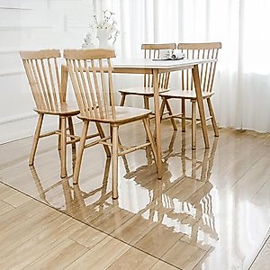 Clear PVC Desk Chair Mat Clear Chair Mat Transparent Clear Floor Protector Carpet for Hard Surface Floors, Non Slip Easy Clean Area Rug Pad,Thick 1.5mm,60/80/90/100/120cm wide,Area Rugs Hallway PVC Tr