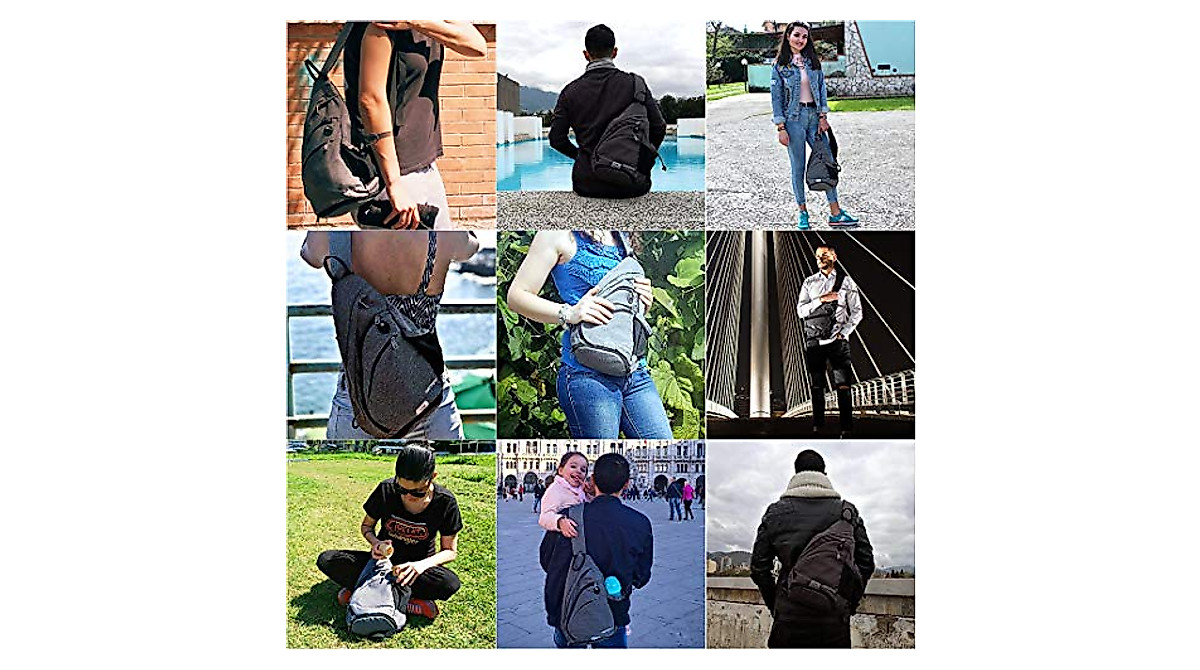 WATERFLY Sling Bag Crossbody Backpack - Versatile 18L Daypack