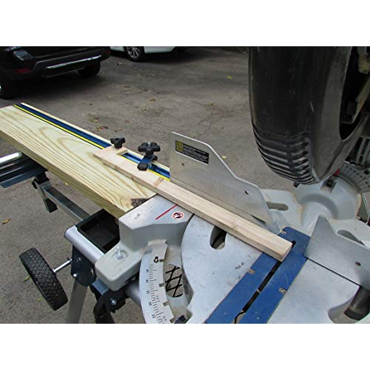 POWERTEC 71133 Double T-Track | 36 Inch Aluminum Extrusion Tracks, Anodized Blue