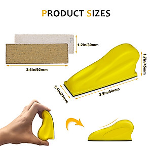 Micro Sander Kit, 80 Sheets Detail Handle Sanding Tools with Sandpaper 60 to 600 Grit for DIY Crafts Wood Tight Narrow Spaces Polishing (80pcs)