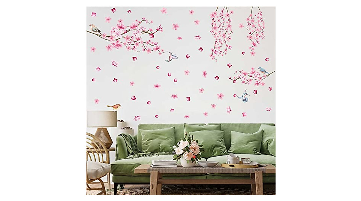 Cherry Blossom Wall Stickers for Kids & Bedrooms | Easy Peel & Reuse