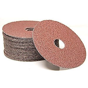 Benchmark Abrasives 4 1/2 Inch Sanding Discs Aluminum Oxide Resin Fiber Grinding Disc for Grinding, Stripping on Wood, Fiberglass, Metal, 7/8" Arbor Angle Grinder Sanding Disc, 25 Pack - 80 Grit