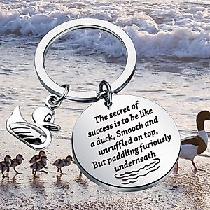 WSNANG Duck Lover Gift The Secret Of Success Is To Be Like a Duck Smooth Unruffled On Top Paddling Underneath (Duck KC)