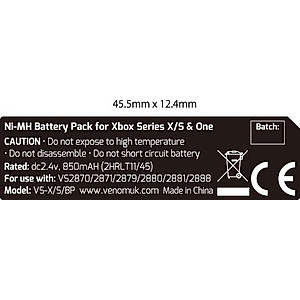 Venom Twin Charging Dock with 2 x Rechargeable Battery Packs - White
