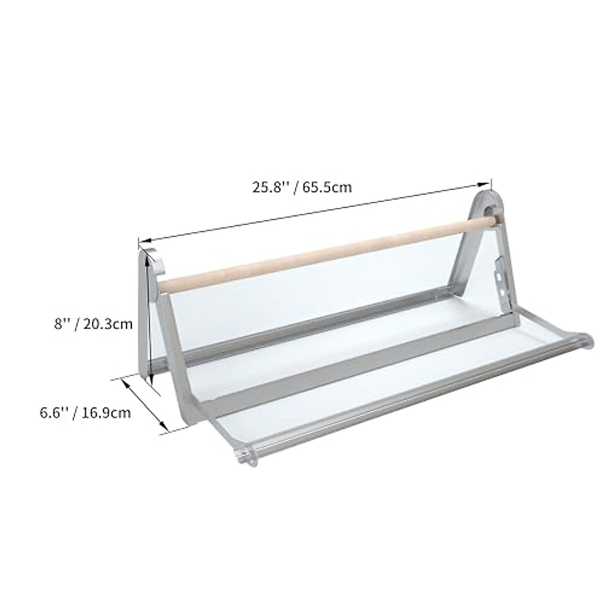 HFS(R) Paper Roll Holder Dispenser with Cutter Wall Mounted or Table Top for Cafe, Artist Studio, Office, Kitchen, Living 24"