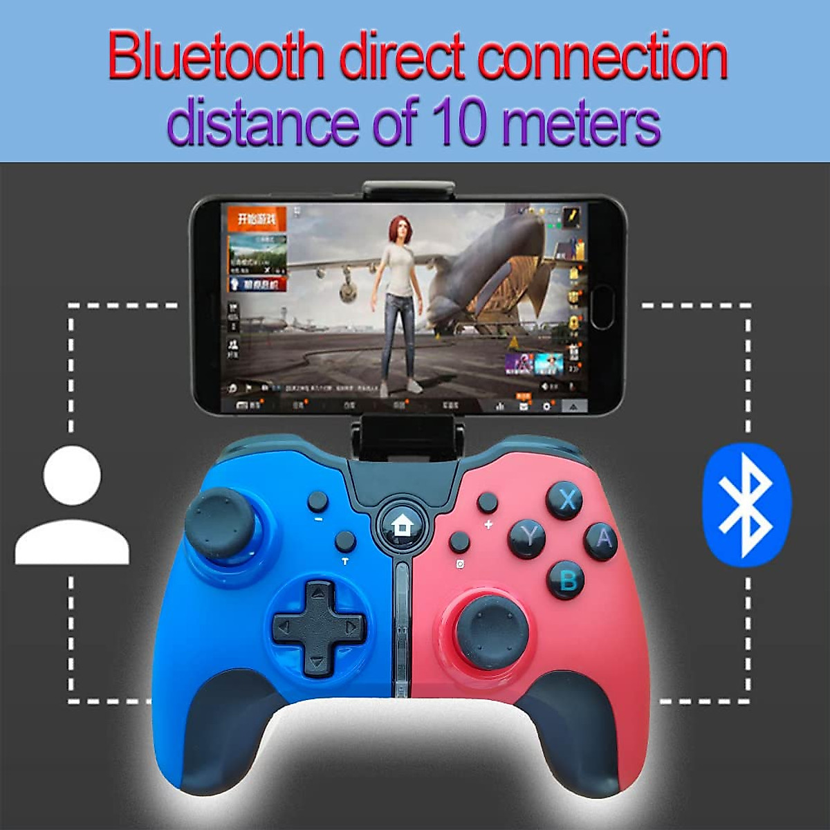 Wireless Game Joystick Controller, YILIKANG 2.4GHZ Gaming Joystick Controller Gamepad Remote Compatible with Android IOS Phones and Tablets, PS3, PC Windows XP/7/8/10