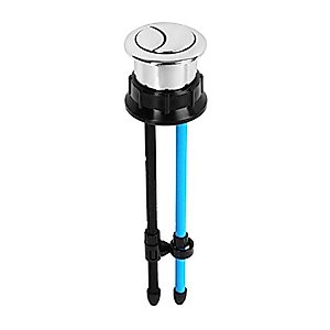 Teaayako Toilet Push Button 38mm Thread Diameter Dual Push Flushing Button Adjustable Toilet Water Tank Button,Black
