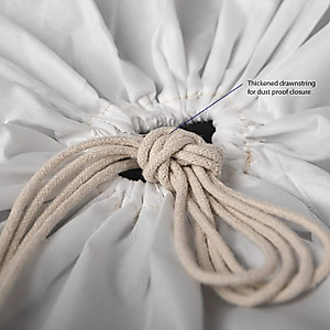 Collapsible laundry basket hamper. Round lunar canvas waterproof large storage bin baskets. Storage washing clothes and toys with handles and drawnstring 13.3"x 18.5"