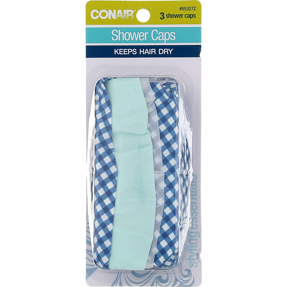 Conair 55327z Shower Cap Assorted Pastel Colors 3 Count