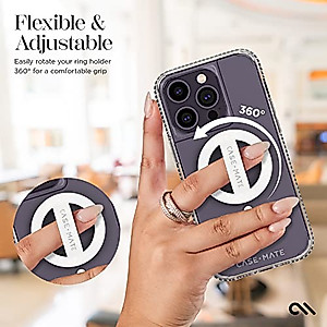 Case-Mate Magnetic Phone Grip [Loop Grip] - Removable Magnetic Phone Ring Holder for Hand - Soft Ultra-Thin Collapsible MagSafe Phone Holder for iPhone 14 Pro Max / 13 Pro Max / 12 Pro Max - Sparkle