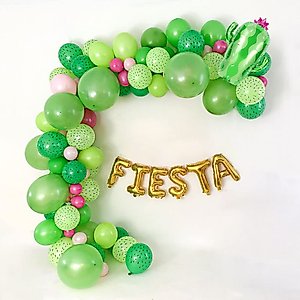 Cactus Fiesta Balloon Garland Kit, Mexican Final Fiesta Balloon Arch with Pink Green Magenta Balloons Cactus Foil Balloon for Cactus Birthday Party, Fiesta Bachelorette Party, Cactus Baby Shower