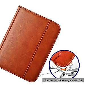 Kuesn Barnes & Noble Nook Simple Touch eBook Reader Case, Flip Leather Cover for 6 Inch Nook Model BNRV300 BNRV350 BNRV500 Heavy Duty Protection Case (Brown)