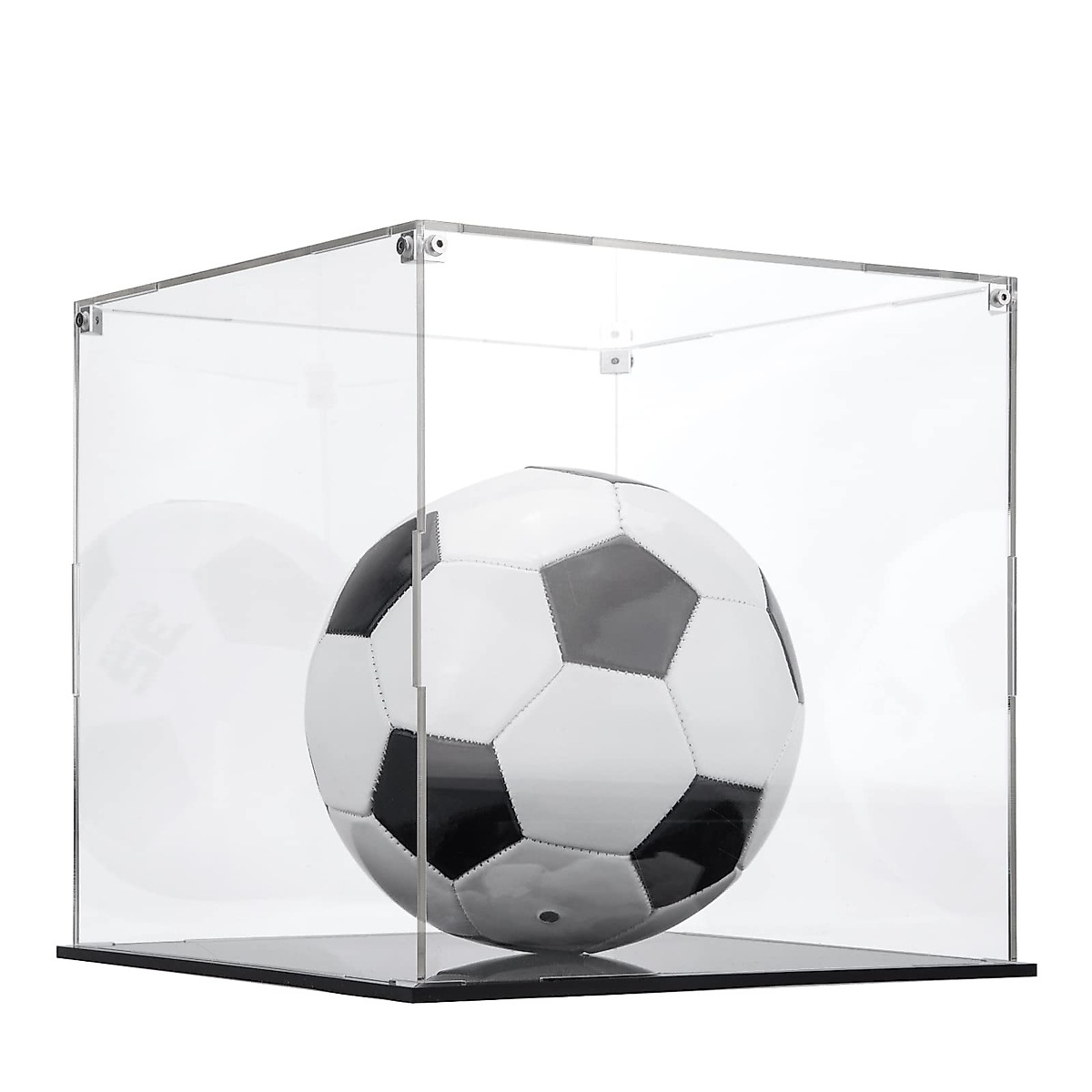 Cliselda Clear Acrylic Display Case with Black Base 10x10x10 in, Sturdy Acrylic Display Box Countertop Box Square Glass Case, Dustproof Protection Showcase for Action Figures Toys Collectibles