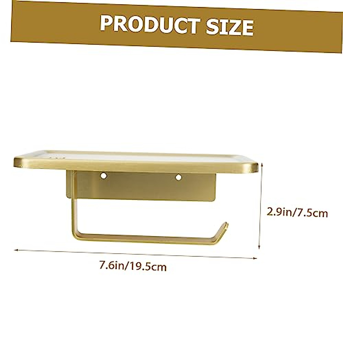 Wall Hangings 1 Set roll Holder Wall Mount Toilet Paper Holder Wall Mount Paper Towel Holders Bath Tissue Paper Towel Hanger Stainless Steel Bronze Toilet Paper Holder Towel Rack