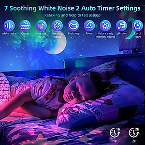 Star Projector Galaxy Night Light Projector, with Remote Control&Music Speaker, Voice Control&Timer, Starry Light Projector for Baby Kids Adults Bedroom/Decoration/Birthday/Party