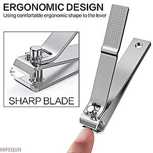 1 Pack Nail Clippers Set,Stainless Steel Ingrown Toenail Tool, Professional Fingernail & Toenail Clippers for Thick Nails Perfect, Nail Cutter and Cuticle Trimmer for Men & Women