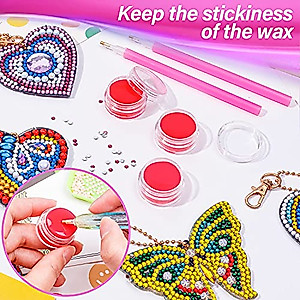 SYWHXY 20 Pack Diamond Art Wax, Diamond Painting Wax Refills with Storage Container, Good Viscous and DIY Wax for Diamond Art Painting, Red Diamond Art Accessories and Tools