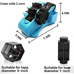Blue Heat Tape Dispenser Sublimation - Multiple Roll Cut Heat Tape Dispenser to PreCut 1.4'' Pieces for Heat Press/Mug Press Machine, 1+3'' Core, Semi-Automatic Tape Dispenser with Compartment Slots