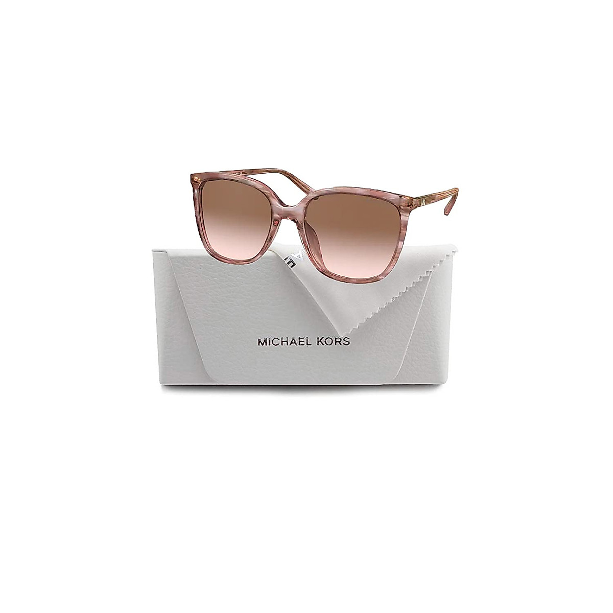 Michael Kors MK2137U 317513 57MM Rose Transparent/Brown Pink Gradient Square Sunglasses for Women+ BUNDLE With Designer iWear Eyewear Kit
