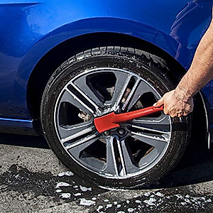 Barrett-Jackson Square Tire Brush with Long Handle
