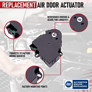 Air Door Actuator - Replaces 15-73952, 52495593, 89018374, 604-112 - Mode Door Actuator Compatible with Chevy, GMC, Cadillac & Hummer 2003-2014 Models - HVAC Heater Climate Control Actuator