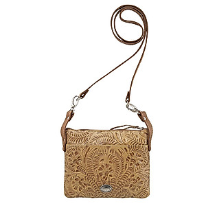 American West Women's Trail Rider Crossbody Bag Tan One Size