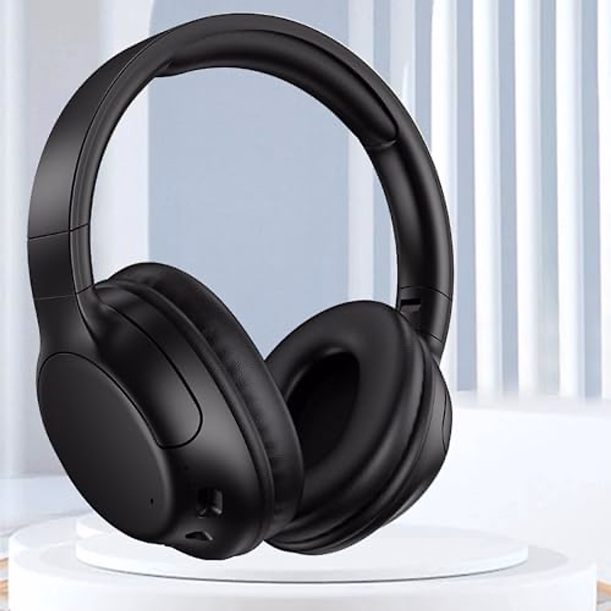 Wireless Over The Ear Bluetooth Headphones 5.3 Active Noise Cancelling Headphones, Foldable Deep Bass HiFi Stereo Wireless Headsets with Mic Lightweight Memory Foam Soft Earmuff