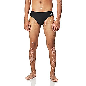 Speedo mens Brief Endurance+ Solid Adult Swimsuit, Speedo Black, 30 US
