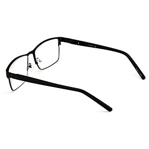 V.W.E. Men Premium Rectangle Metal with Plastic Temple Extra Large Reader - 152mm Wide Frame Reading Glasses (Black, 1.50)
