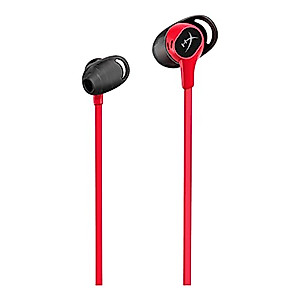 HyperX Cloud Buds – Bluetooth Wireless Headphones, Qualcomm aptX HD, 10 Hour Battery Life, 14mm Drivers, Comfortable Silicone Ear Tips, 3 Ear Tip Sizes Included, Mesh Travel Pouch