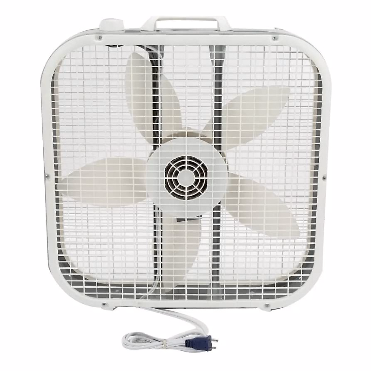 HOLMES 20-Inch Classic Box Fan with 3 Speeds (White) B20200 (Renewed)
