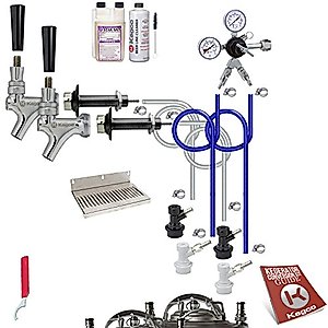 Kegco Homebrew Kegerator Conversion Kit, Dual Tap, None