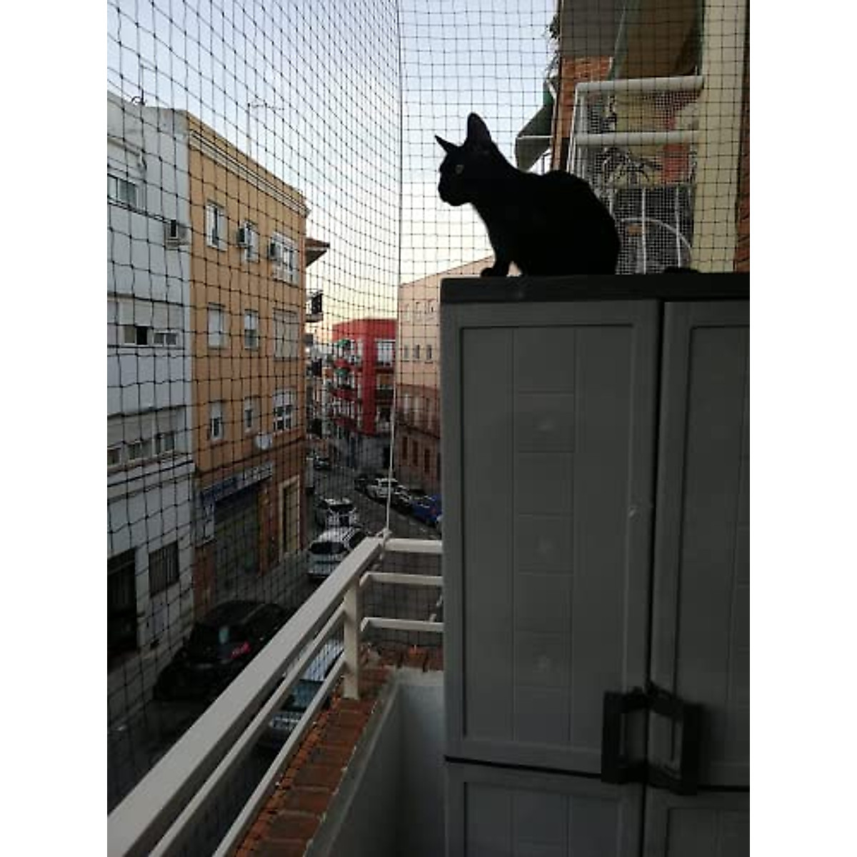 YOKMO Cat Balcony Rail Net Cat Anti-Fall Netting Pet Balcony Mesh Fence Net Dog Fence Nets Black Nylon Pets Anti-Fall Mesh Fence, 10 x 20ft
