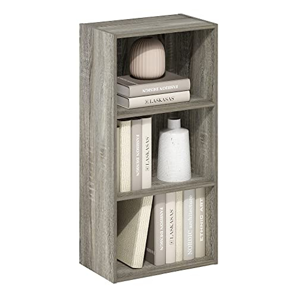Furinno Luder 3-Tier Open Shelf Bookcase, French Oak