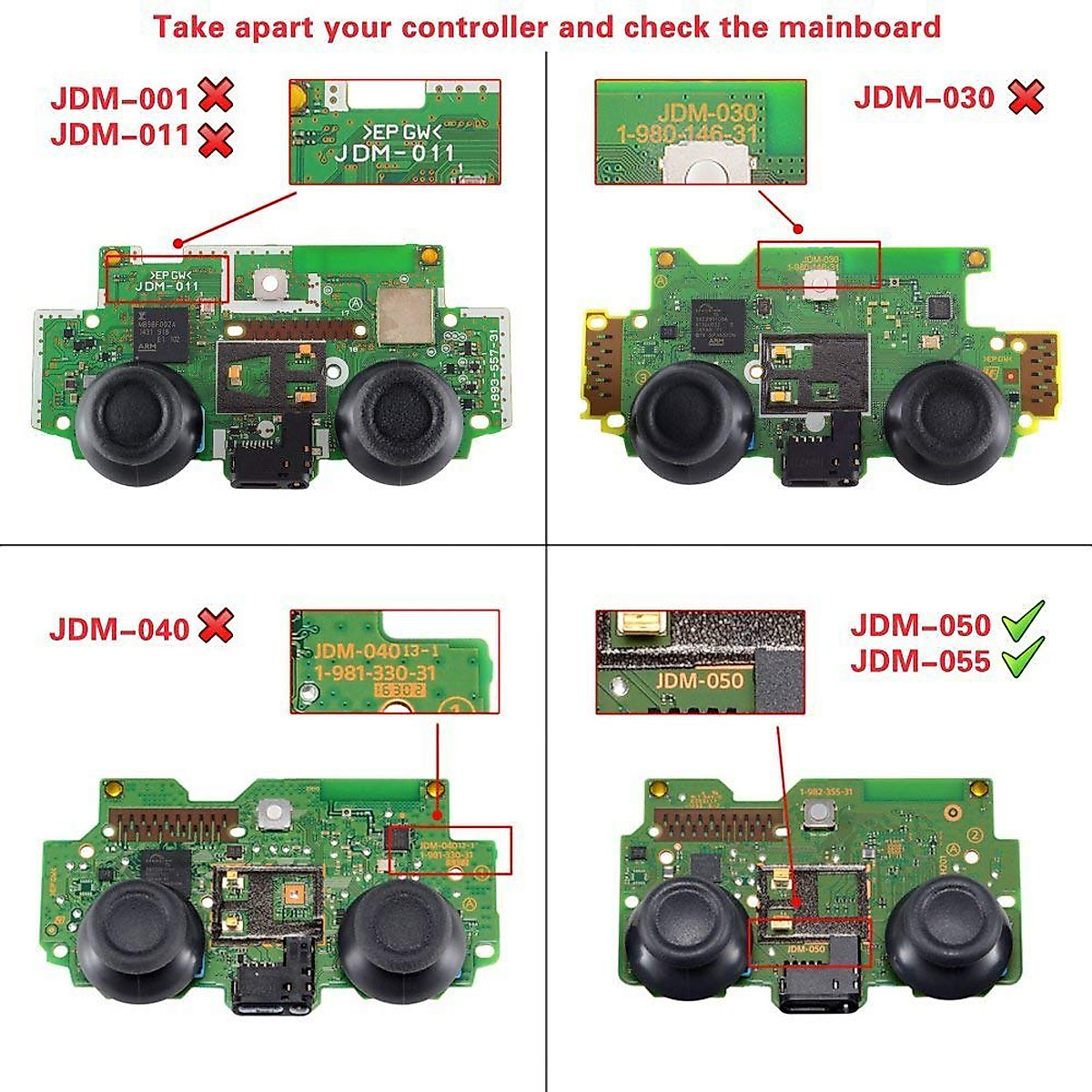 eXtremeRate 2 Pcs Replacement Flex Ribbon Circuit Board for PS4 Pro Slim JDM-050 JDM-055 Controller Conductive Film