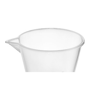 EISCO Conical Measure, 25ml - Polypropylene Plastic, Translucent - Pouring Spout - 1ml Raised Graduations - Hexagonal Base