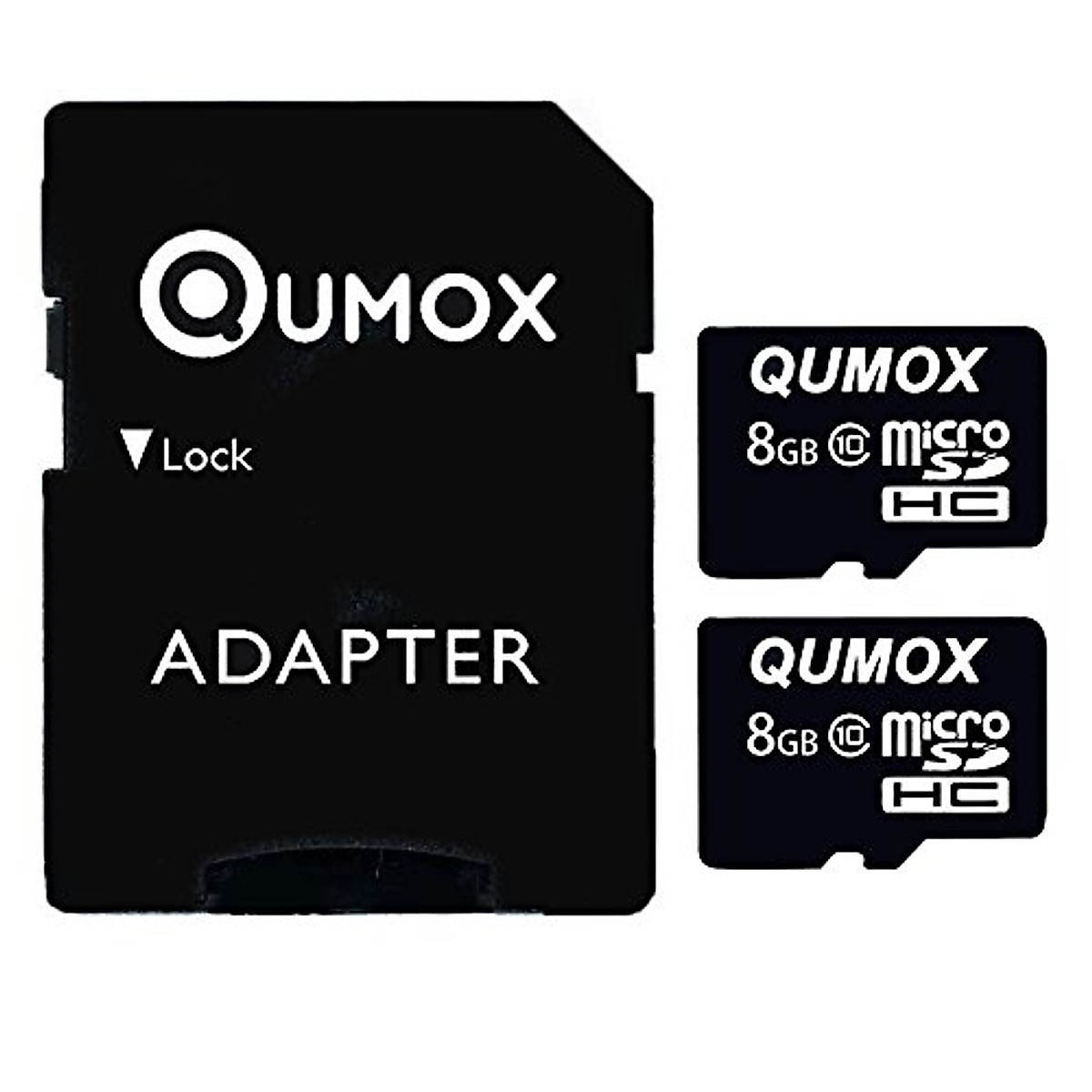 QUMOX 2 X 8GB 8 GB microsdhc Flash Memory Card Class 10 TF