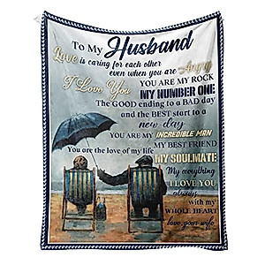 Gaorenji Mens Valentines Gifts,Birthday Gifts for Husband,Father's Day Christmas Blanket Romantic 60" x 50"