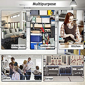 Wire Shelving Unit NSF Heavy Duty Office Basement Kitchen Adjustable Metal Storage Shelves Rack with Wheels 48"x18"x82" 6 Tier Shelf Commercial Grade Utility Garage Shelving Unit