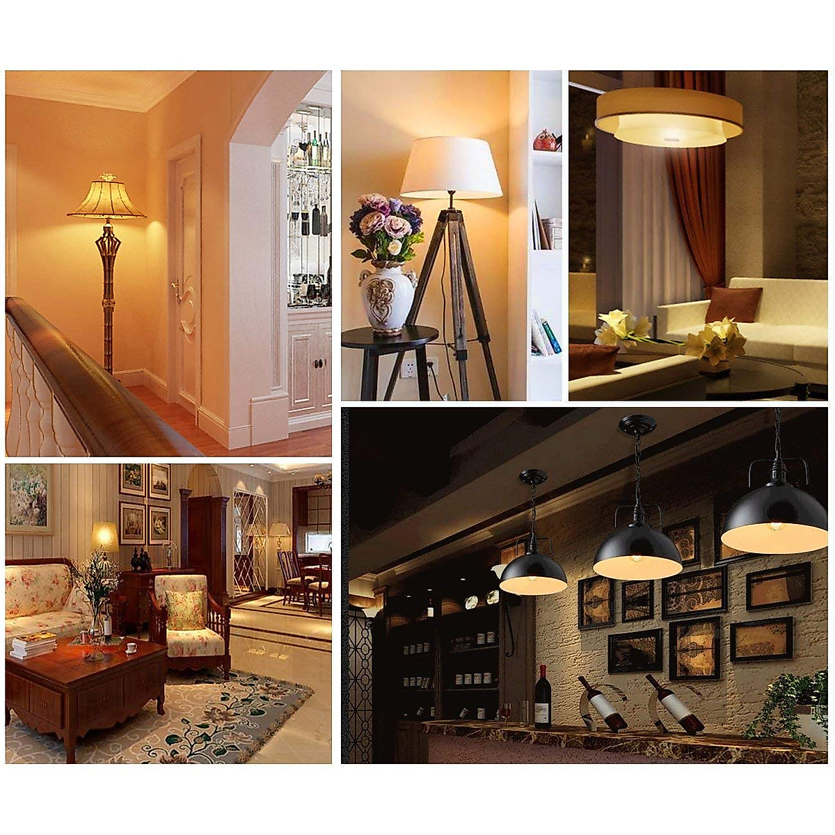 OMAYKEY 12W Dimmable Large LED Globe Bulb 85W Equivalent 850 Lumens, 2700K Warm White E26 Medium Base, Vintage Edison G125 Large Globe Milky Glass LED Filament Light Bulb, Deep Dimming Version