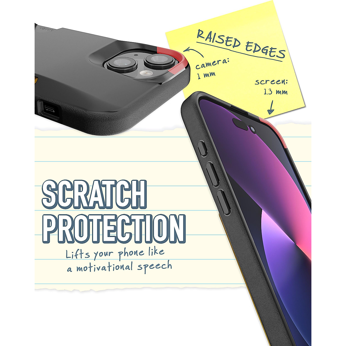 Smartish iPhone 15 Wallet Case - Wallet Slayer Vol. 1 [Slim + Protective] Credit Card Holder - Drop Tested Hidden Card Slot Cover Compatible with Apple iPhone 15 - Black Tie Affair