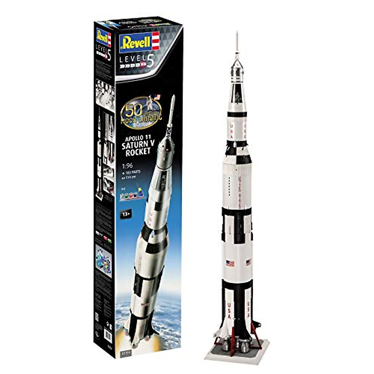 Revell 03704 Apollo 11 Saturn V Rocket Model Kit, White