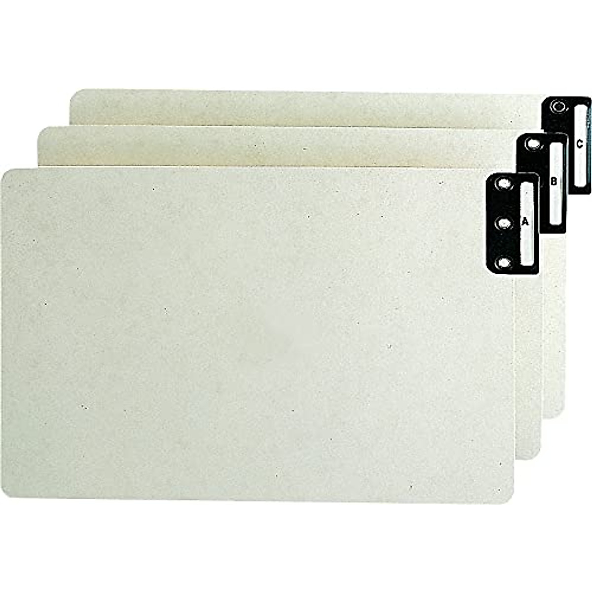 Smead 100% Recycled End Tab Pressboard File Guides, Vertical Metal Tab (A-Z), Extra Wide Legal Size, Gray/Green, Set of 25 (63276)